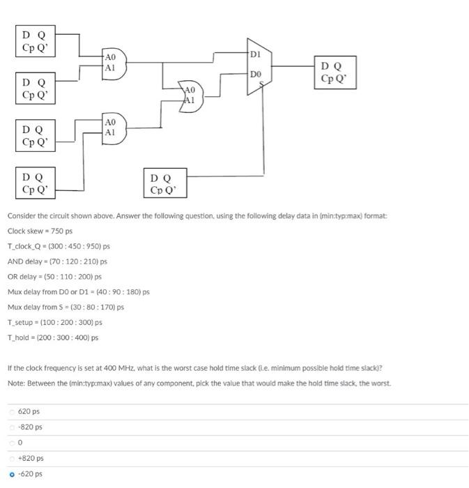 Solved then what is the maximum allowed delay for the logic | Chegg.com