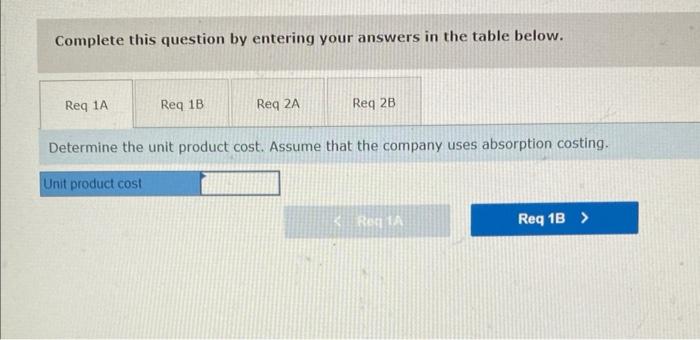 Solved Problem 6-20 (Algo) Variable and Absorption Costing | Chegg.com