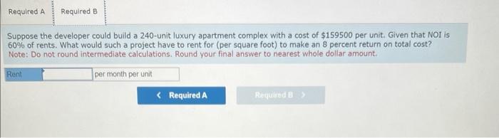 Solved The investor-developer would not be comfortable with | Chegg.com