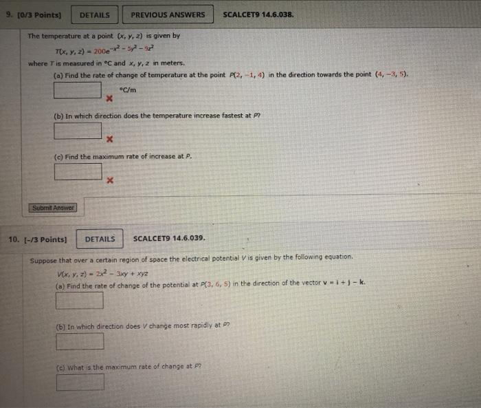 Solved 9. (0/3 Points) DETAILS PREVIOUS ANSWERS SCALCET9 | Chegg.com