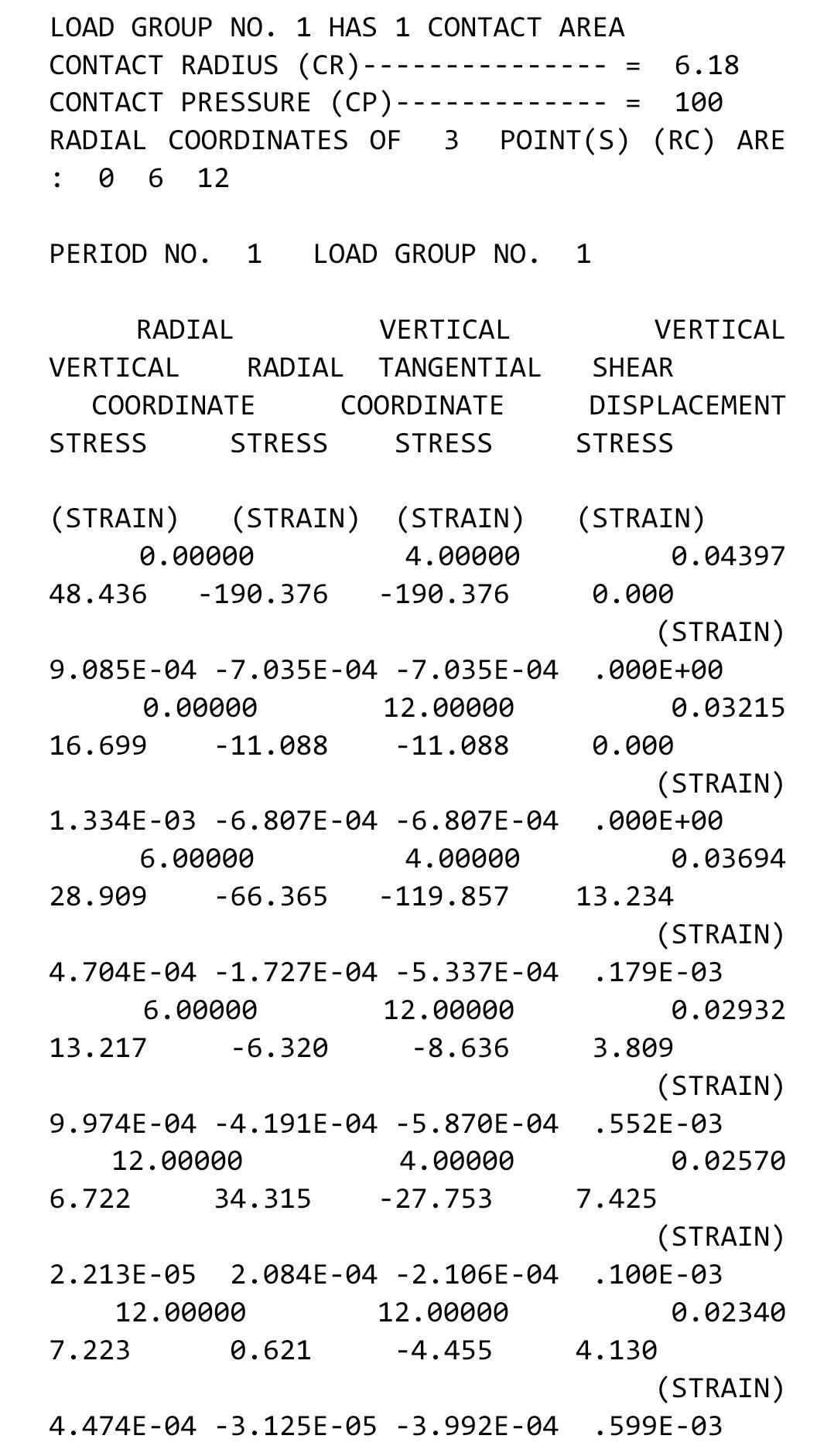 Solved The input and output file of a KENPAVE analysis for a | Chegg.com