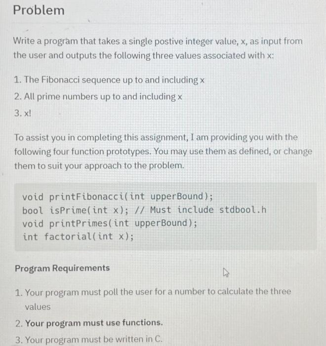 Solved Write A Program That Takes A Single Postive Integer 4655
