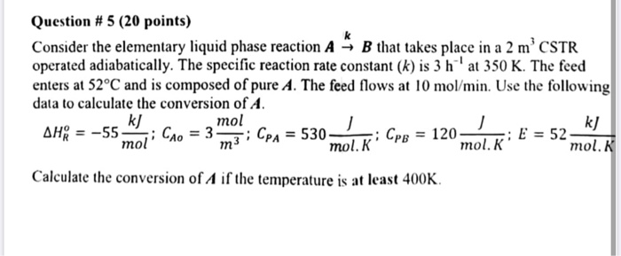 Solved Question # 5 (20 points) Consider the following | Chegg.com