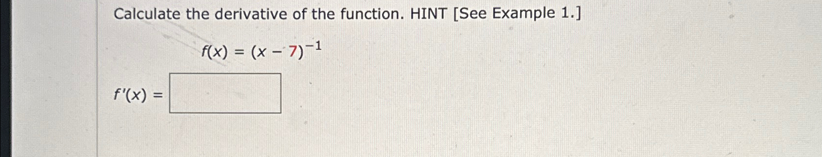 Solved Calculate the derivative of the function. HINT [See | Chegg.com