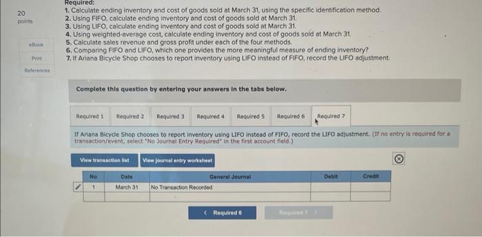 Solved Problem 6-2A (Algo) Calculate ending inventory, cost | Chegg.com