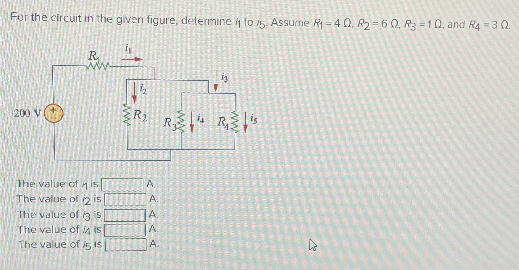 Solved For the circuit in the given figure, determine i to | Chegg.com