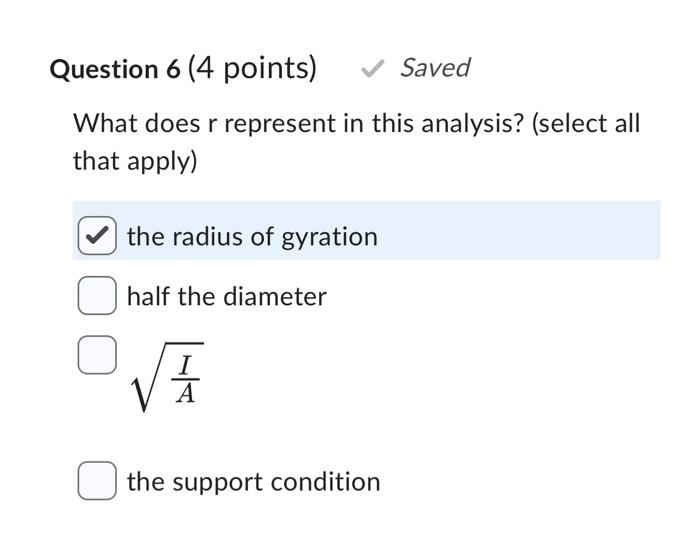 Solved In our simplified column analysis in this class, | Chegg.com