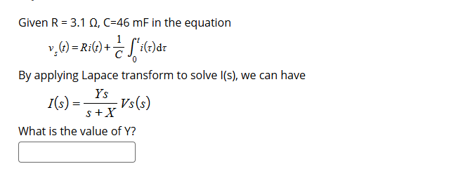 Solved Given R=3.1Ω,C=46mF in ﻿the | Chegg.com