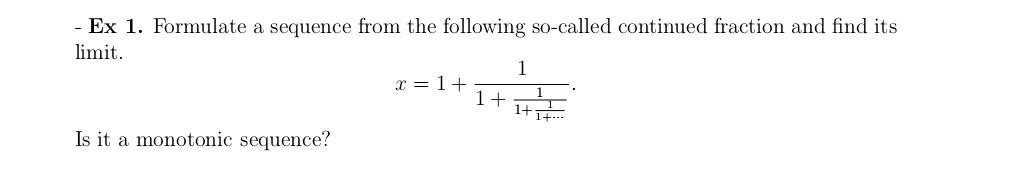 Solved - Ex 1. Formulate a sequence from the following | Chegg.com