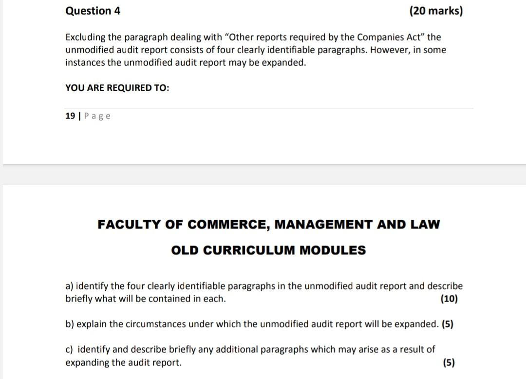 Solved Excluding the paragraph dealing with "Other reports | Chegg.com