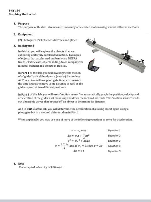 Solved 1. Purpose The purpose of this lab is to measure | Chegg.com