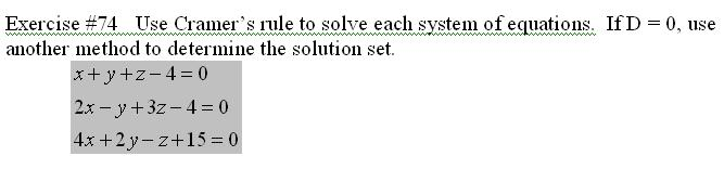 Solved Use Cramer's rule to solve each system of equations. | Chegg.com