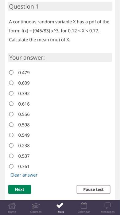 Solved A continuous random variable X has a pdf of the form: | Chegg.com