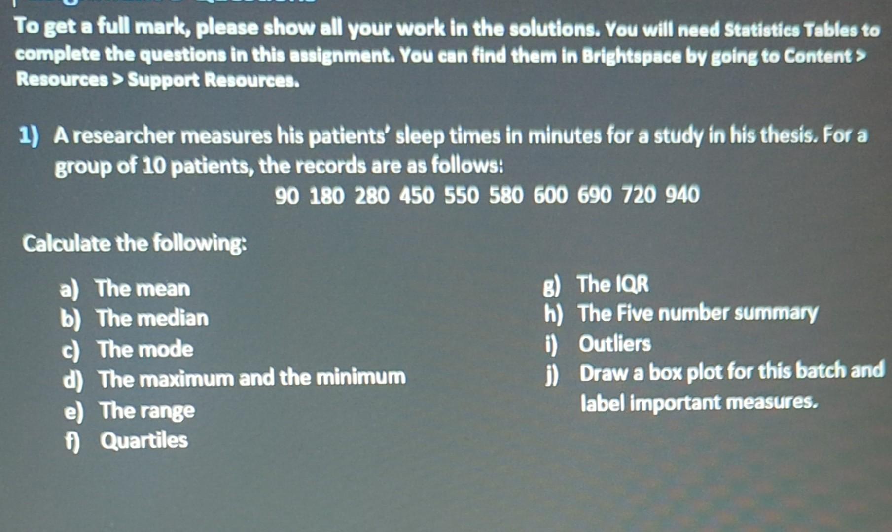 Solved To get a full mark, please show all your work in the | Chegg.com