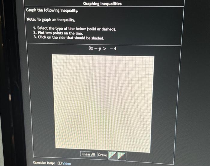 Solved Graphing Inequalities Graph the following inequality. | Chegg.com
