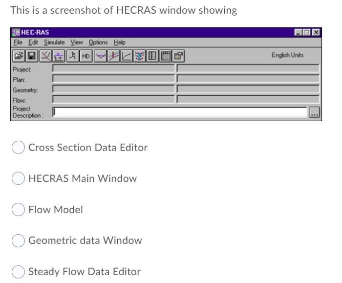 Solved This is a screenshot of HECRAS window showing LEX | Chegg.com