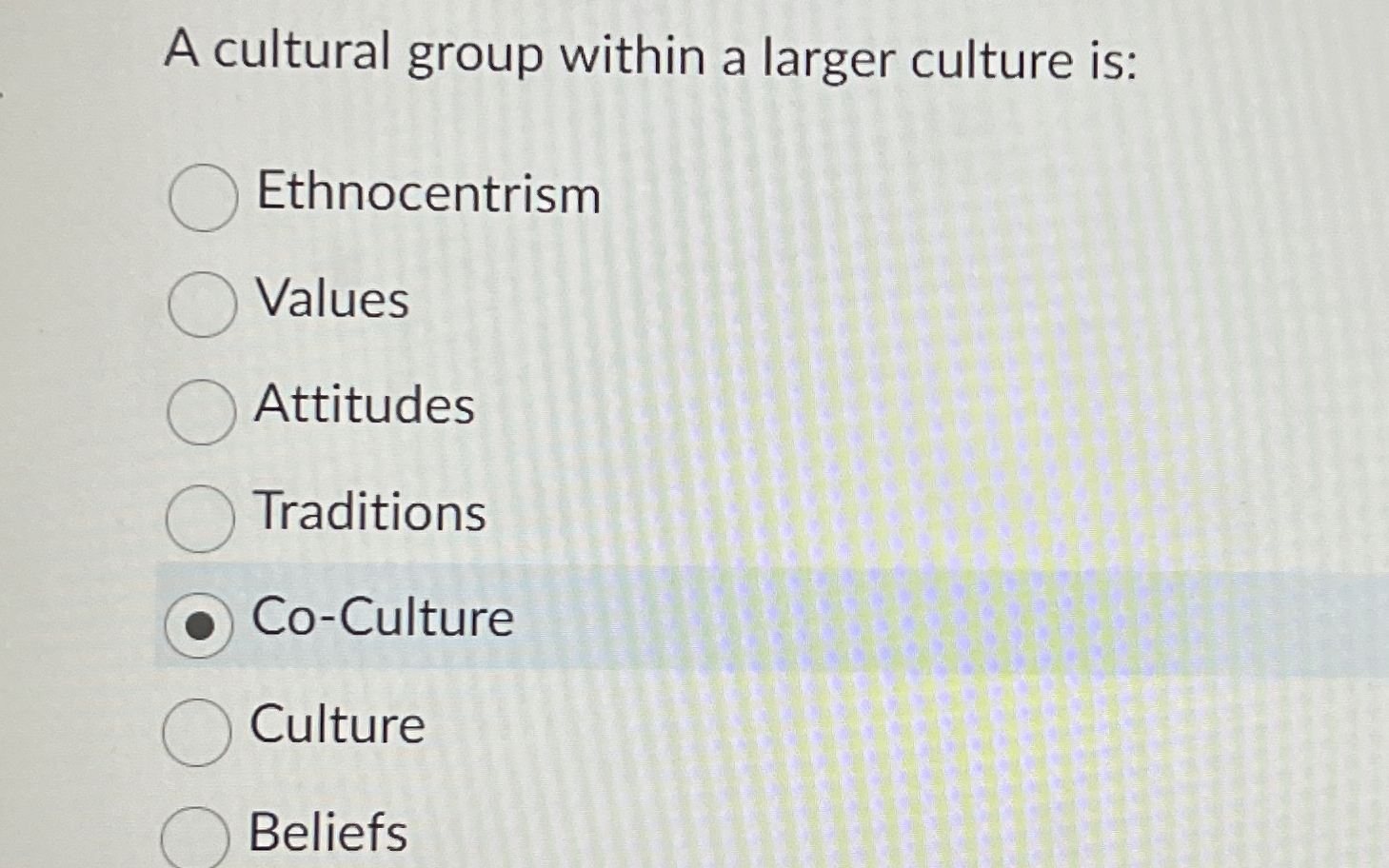 Solved A cultural group within a larger culture | Chegg.com