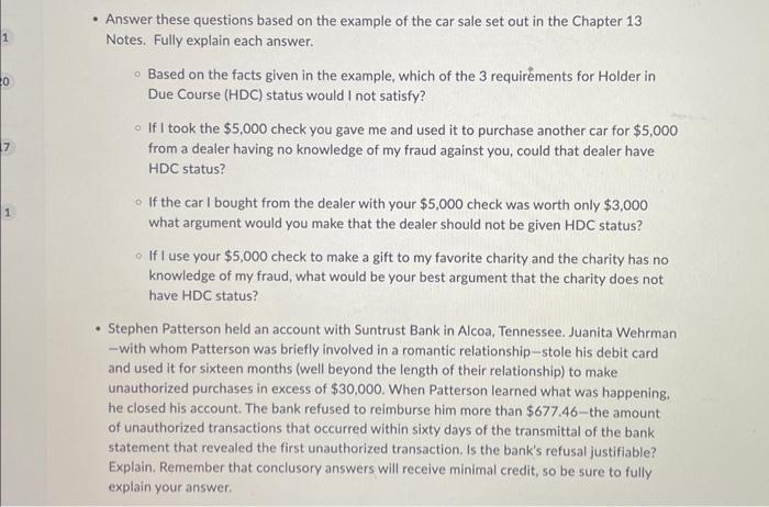 Solved - Answer these questions based on the example of the | Chegg.com