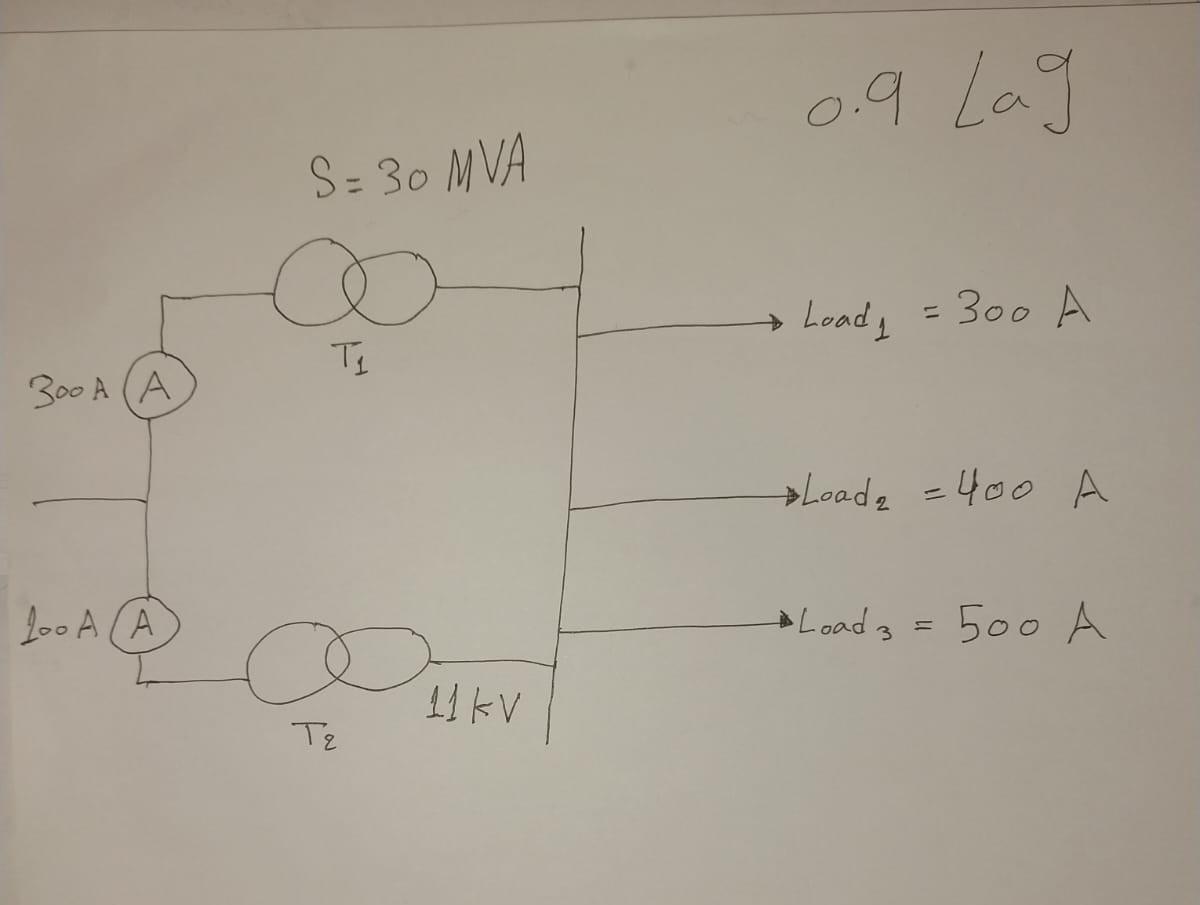 Solved Two three phase transformers operating in parallel to | Chegg.com