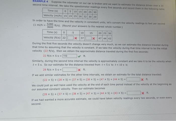 Solved EXAMPLE 4 Suppose the odometer on our car is broken | Chegg.com
