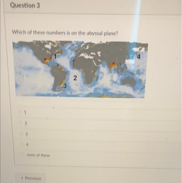Solved Question 3 Which of these numbers is on the abyssal | Chegg.com