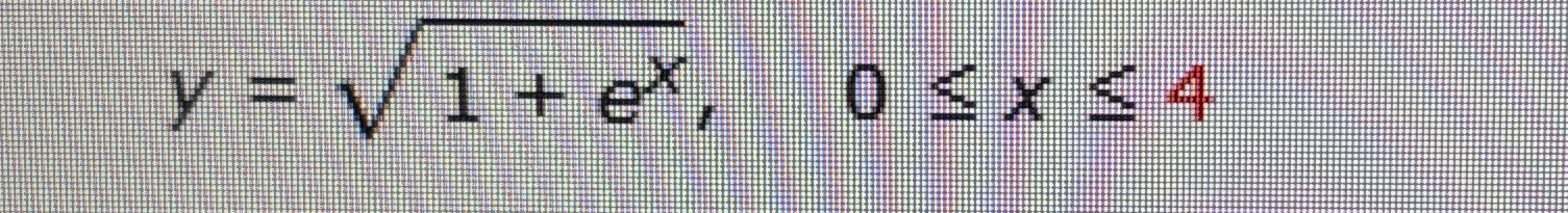 Solved y=1+ex2,0≤x≤4Find the exact area of the surface | Chegg.com