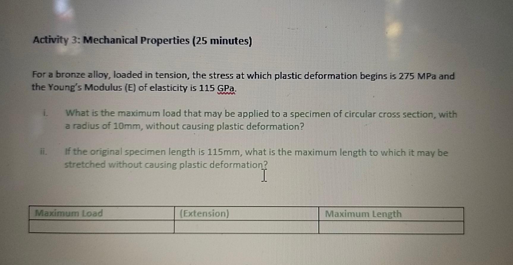Solved Activity 5: Strengthening Mechanisms - Grain Size | Chegg.com