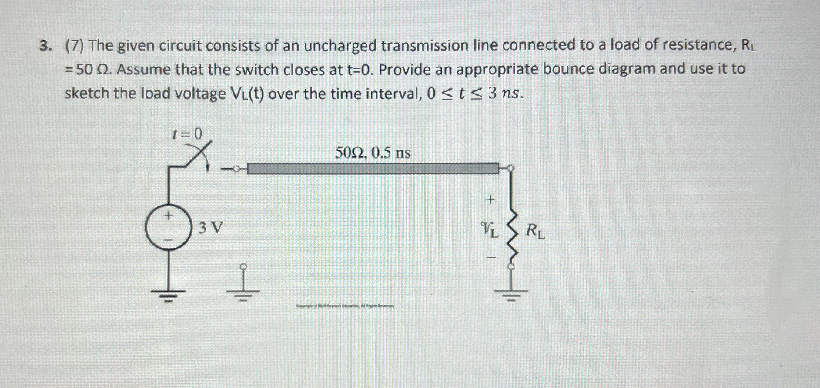 Solved (7) ﻿The given circuit consists of an uncharged | Chegg.com
