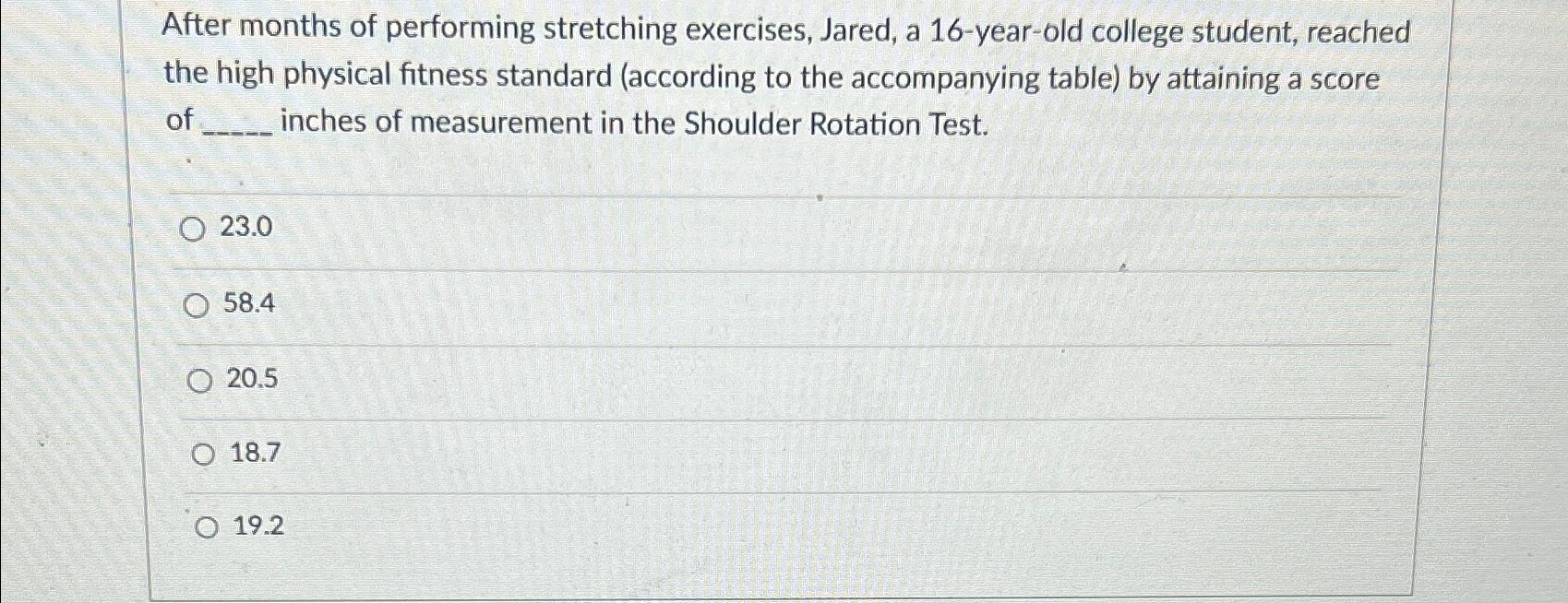Solved After months of performing stretching exercises, | Chegg.com