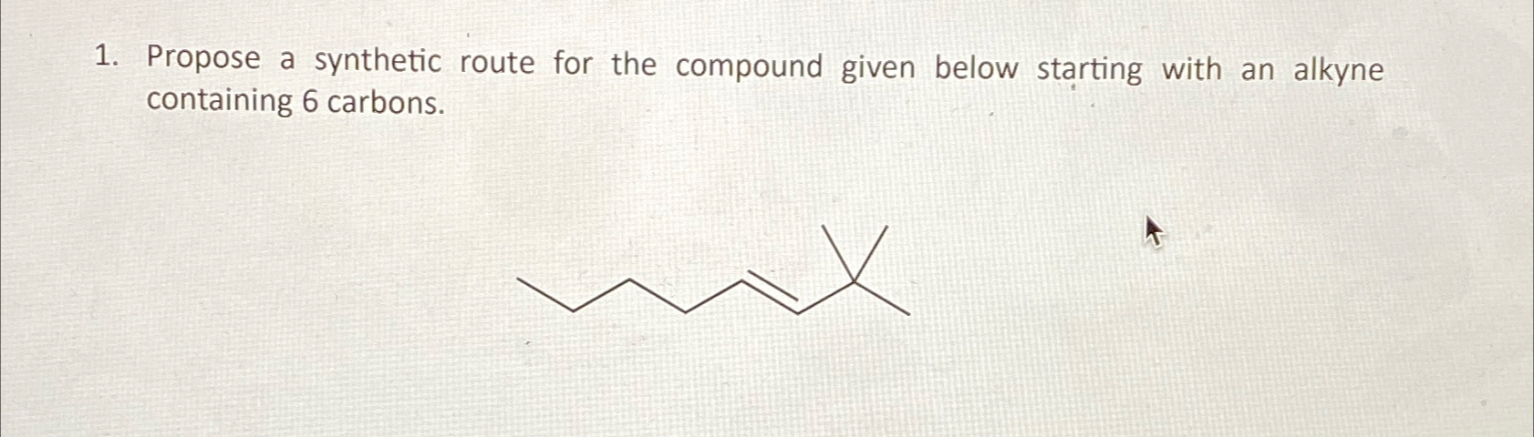 Solved Propose a synthetic route for the compound given | Chegg.com