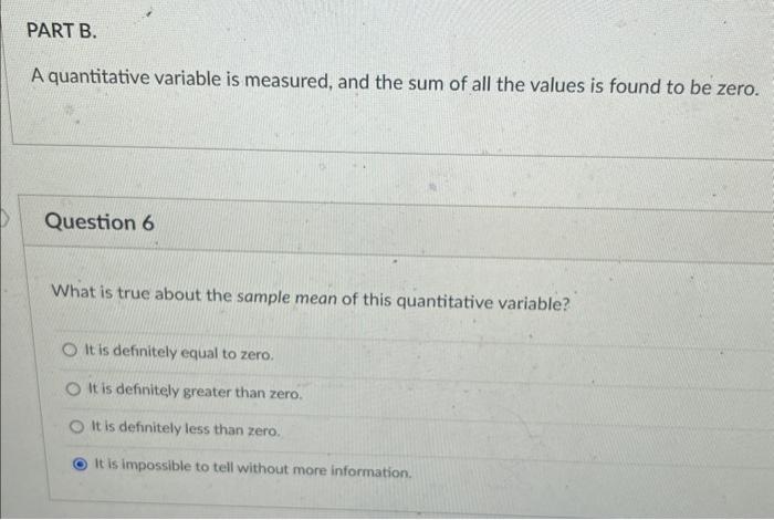 Solved A quantitative variable is measured, and the sum of | Chegg.com