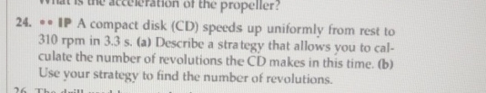 Solved IP A compact disk (CD) ﻿speeds up uniformly from rest | Chegg.com