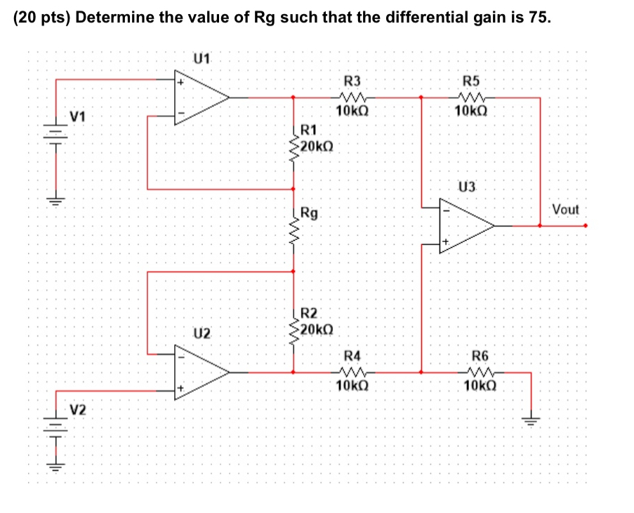 Solved Determine the value of Rg such that the differential | Chegg.com