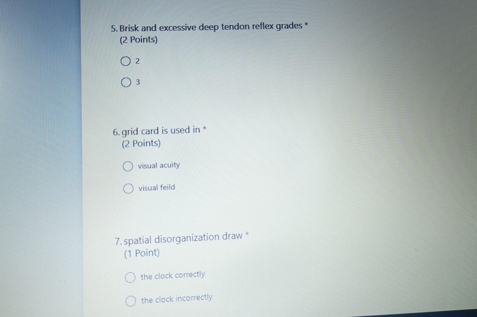 Solved 5. Brisk and excessive deep tendon reflex grades * (2 | Chegg.com