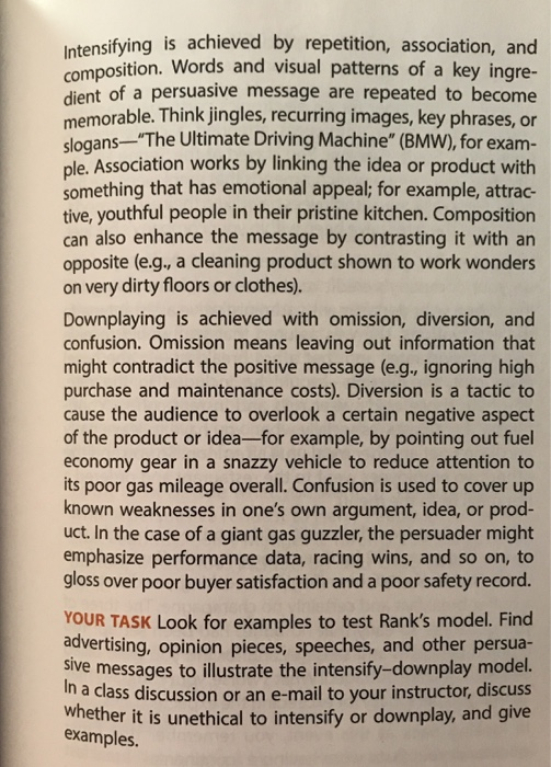 10.6 The Strategies of Persuasion-Testing Hugh Rank's | Chegg.com 10.6 The Strategies of Persuasion-Testing Hugh Rank's | Chegg.com
