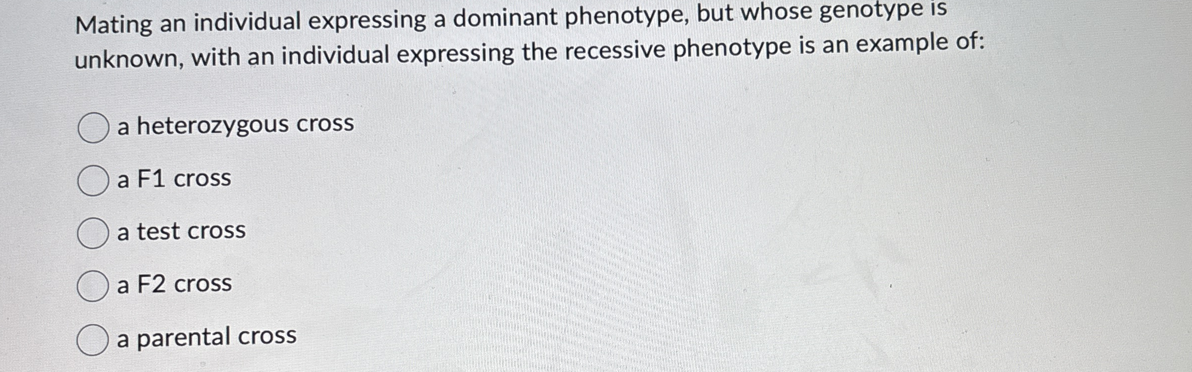 Solved Mating an individual expressing a dominant phenotype, | Chegg.com