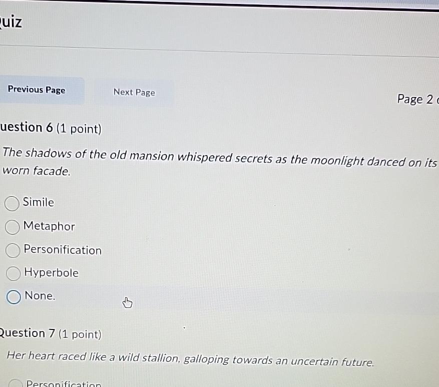Solved Previous PageNext PagePage 2uestion 6 ( 1 point)The | Chegg.com Solved Previous PageNext PagePage 2uestion 6 ( 1 point)The | Chegg.com