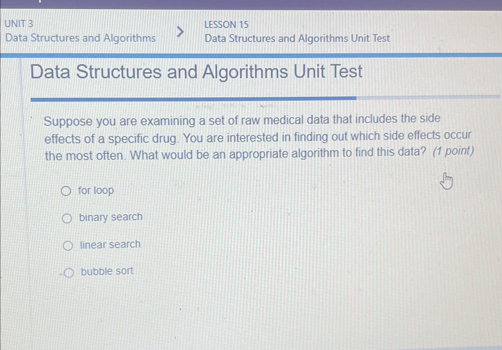 Solved Unit 3lesson 15data Structures And Algorithmsdata