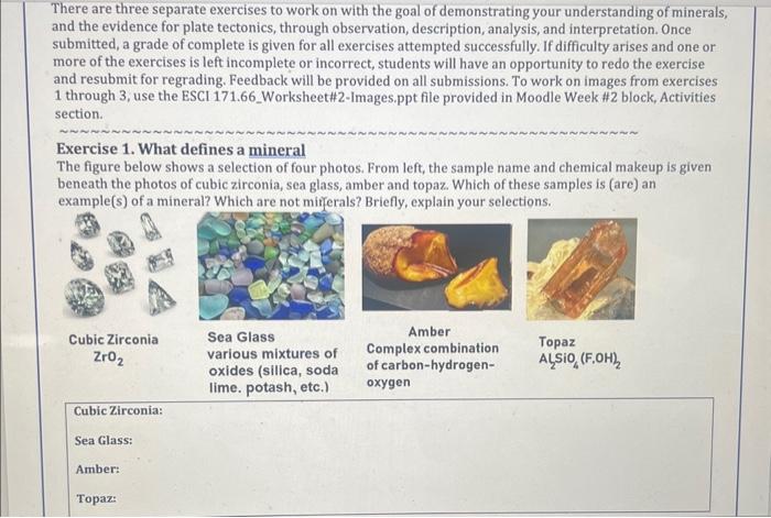 Solved There are three separate exercises to work on with | Chegg.com