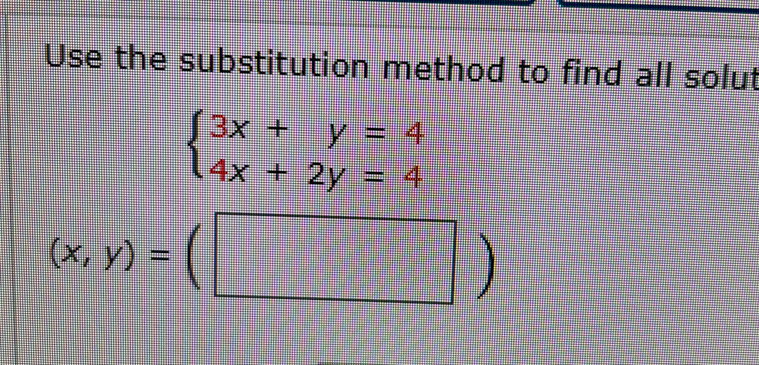 Solved Use the substitution method to find all | Chegg.com