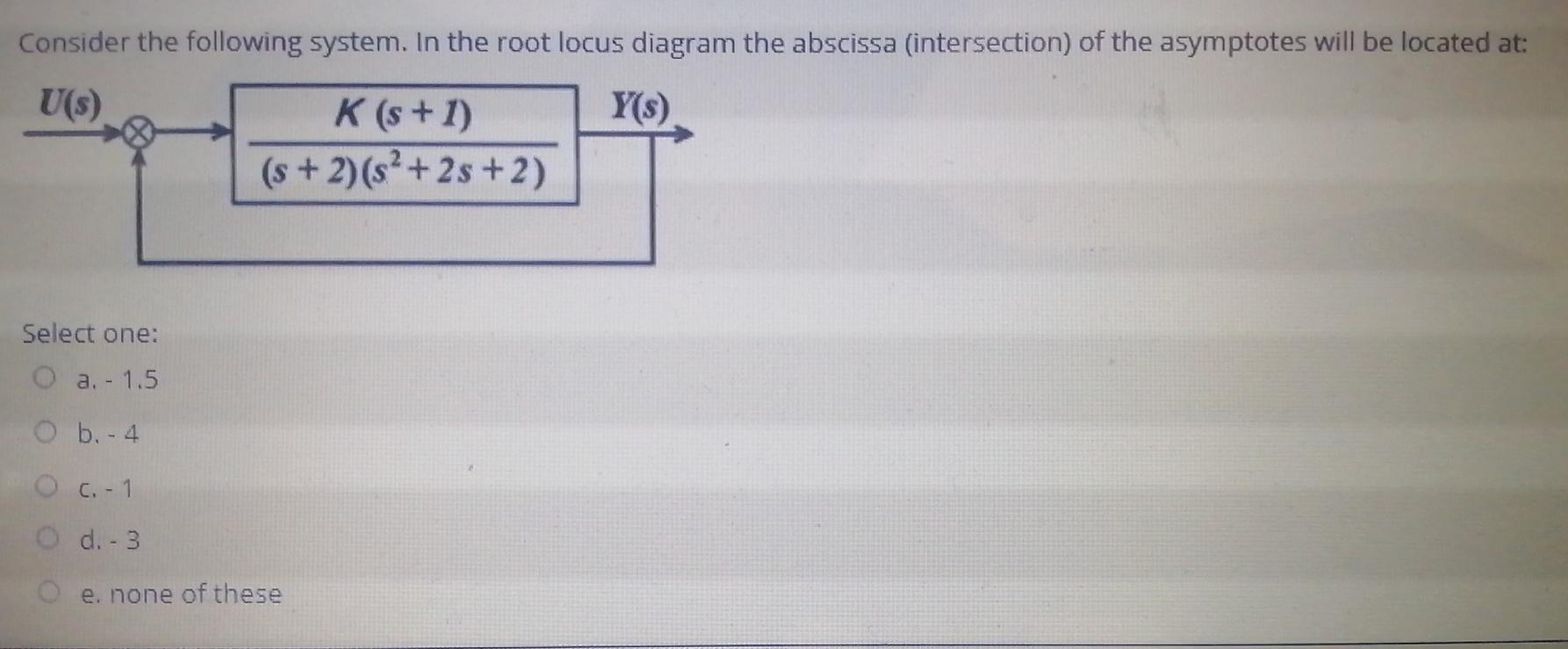 Solved Consider the following system. In the root locus | Chegg.com