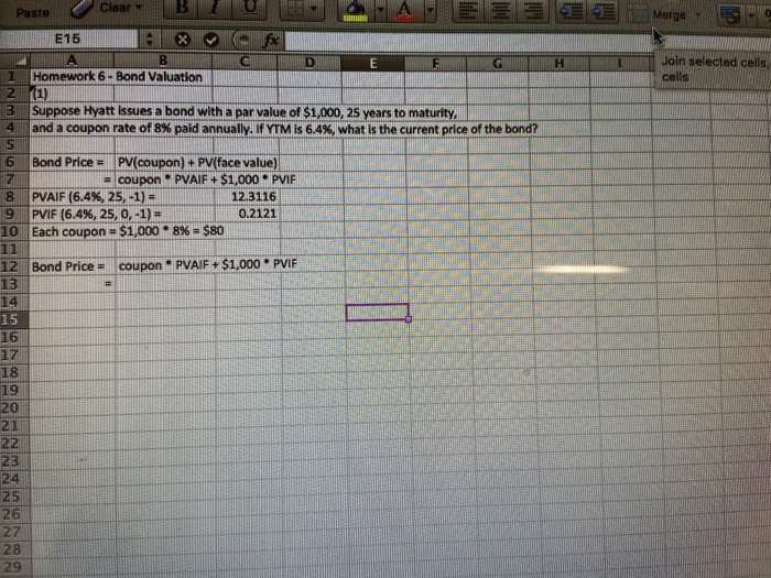 Solved Clear BIU Paste . EEG Merge - - E15 F G Join selected | Chegg.com