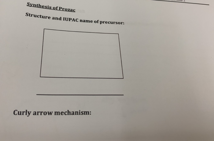 Solved Structure and IUPAC name of precursor: Synthesis of | Chegg.com