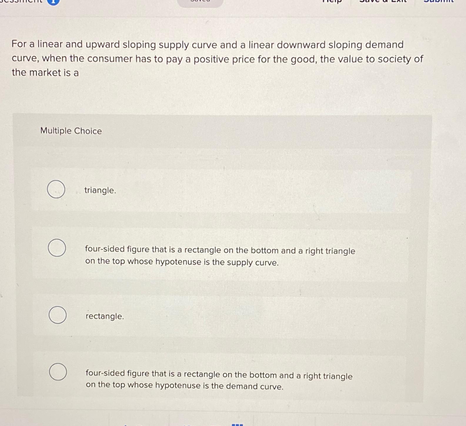 Solved For a linear and upward sloping supply curve and a | Chegg.com