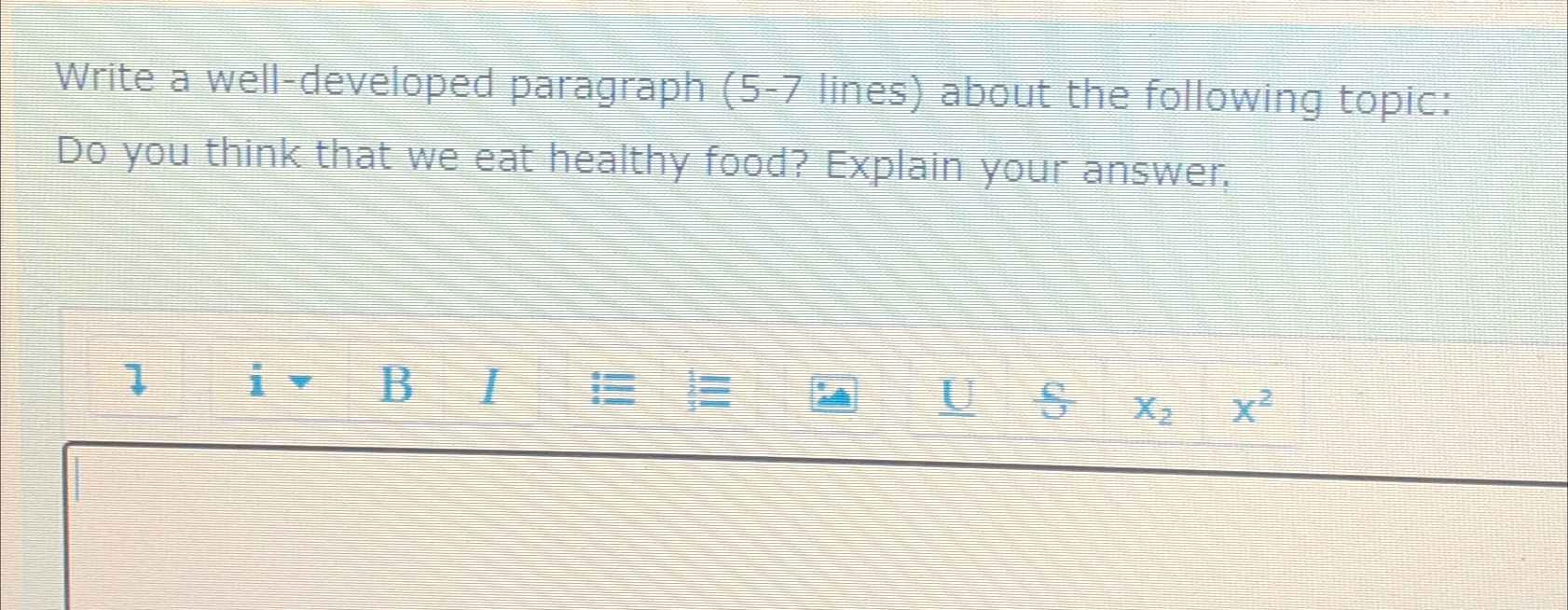 Solved Write a well-developed paragraph ( 5-7 ﻿lines) ﻿about | Chegg.com