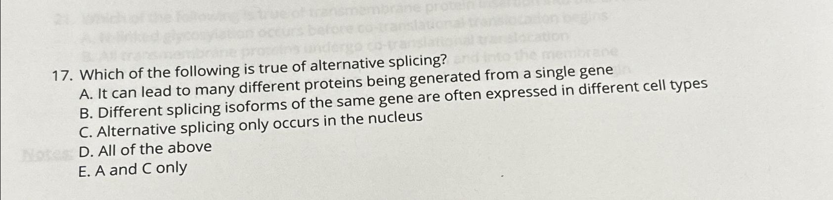 Solved Which of the following is true of alternative | Chegg.com