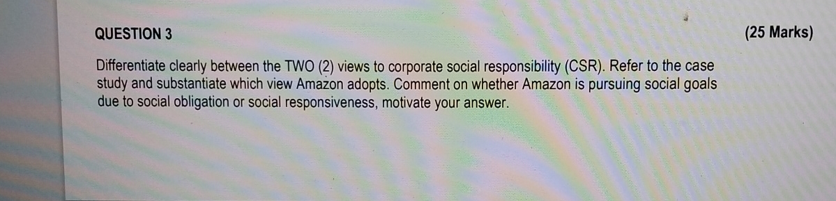 Solved QUESTION 3(25 ﻿Marks)Differentiate clearly between | Chegg.com