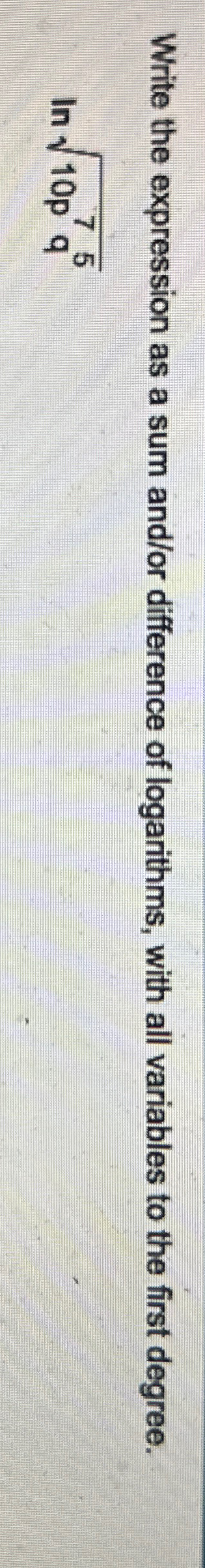 Solved Write the expression as a sum and/or difference of | Chegg.com