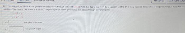 Solved solution. This means that there is a second tangent | Chegg.com