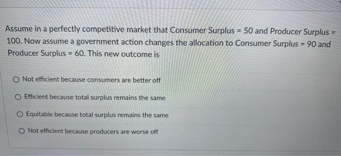 Solved Assume in a perfectly competitive market that | Chegg.com